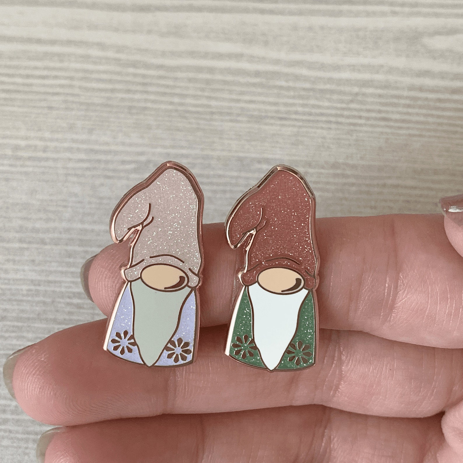 Holiday Christmas Gnome Enamel Pin Glitter Pin Enamel Lapel - Etsy