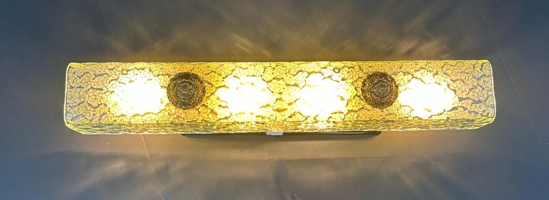 1970s Never-used Vintage 4-light Bath Wall Light Fixture With ...