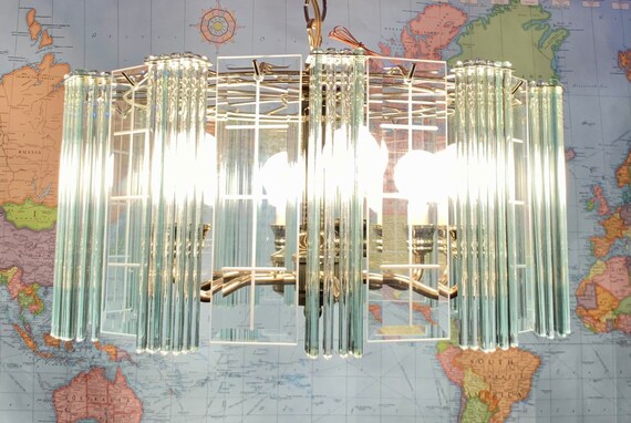 New Old Stock Midcentury Glass-rod and Beveled-glass-panel - Etsy