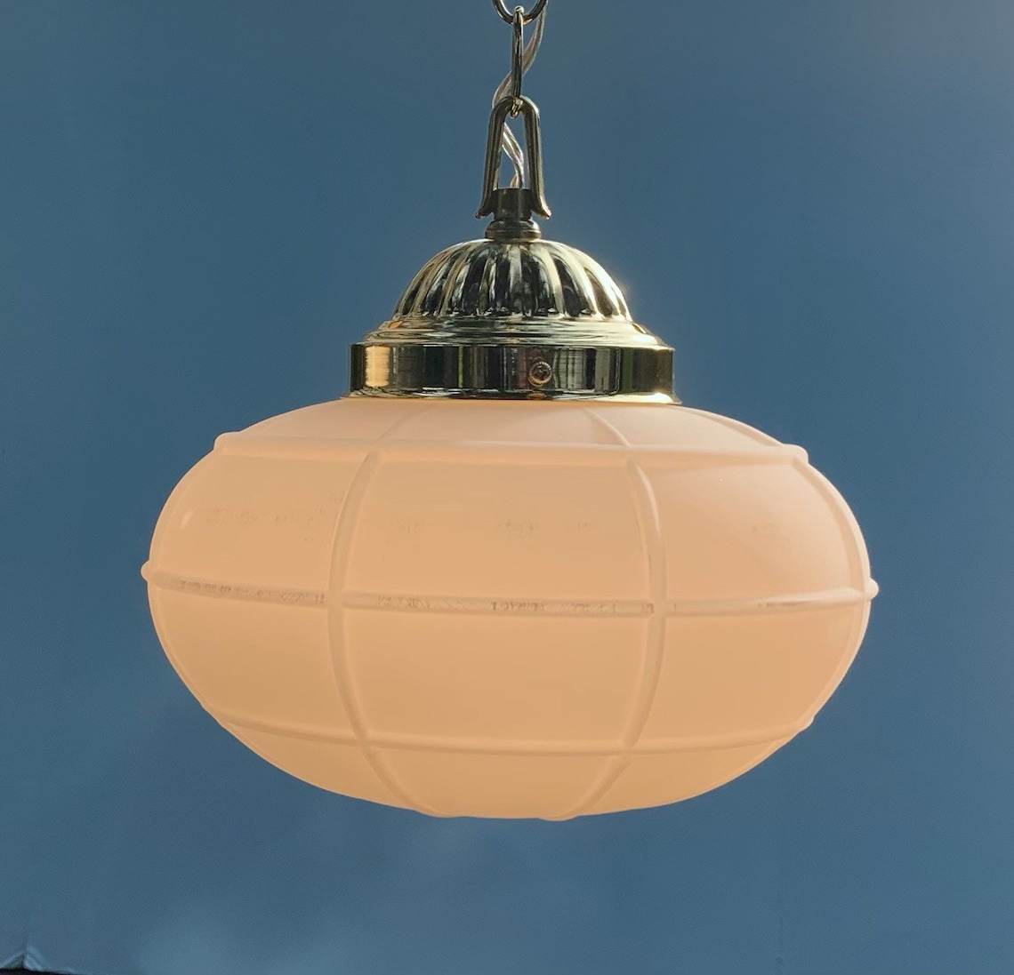 Vintage Pair of MCM Pendant Lights With Longitude and Latitude - Etsy