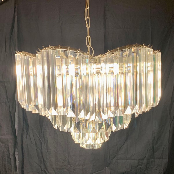 Vintage Lucite Chandelier - Etsy