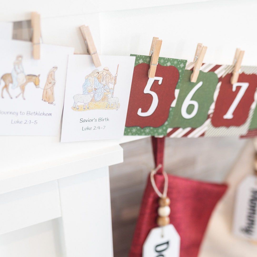 Farmhouse Advent Calendar, Christmas Countdown. Christmas Decoration ...