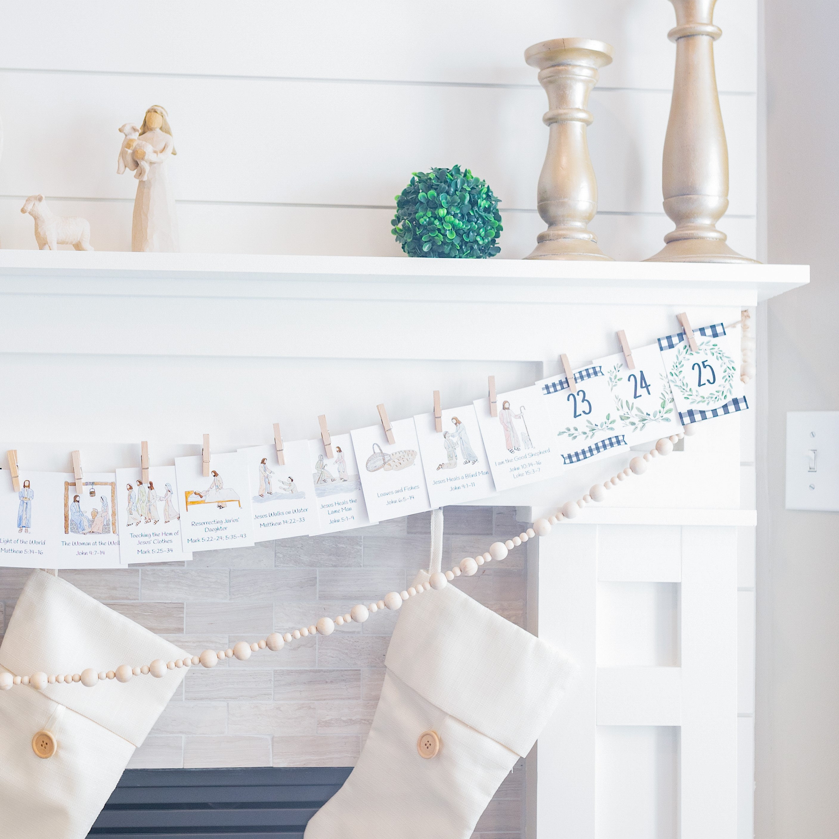 Scripture Advent Calendar for Printable, Christmas Countdown, Bible ...