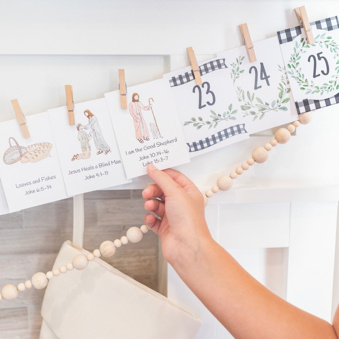 Scripture Advent Calendar for Printable, Christmas Countdown, Bible ...