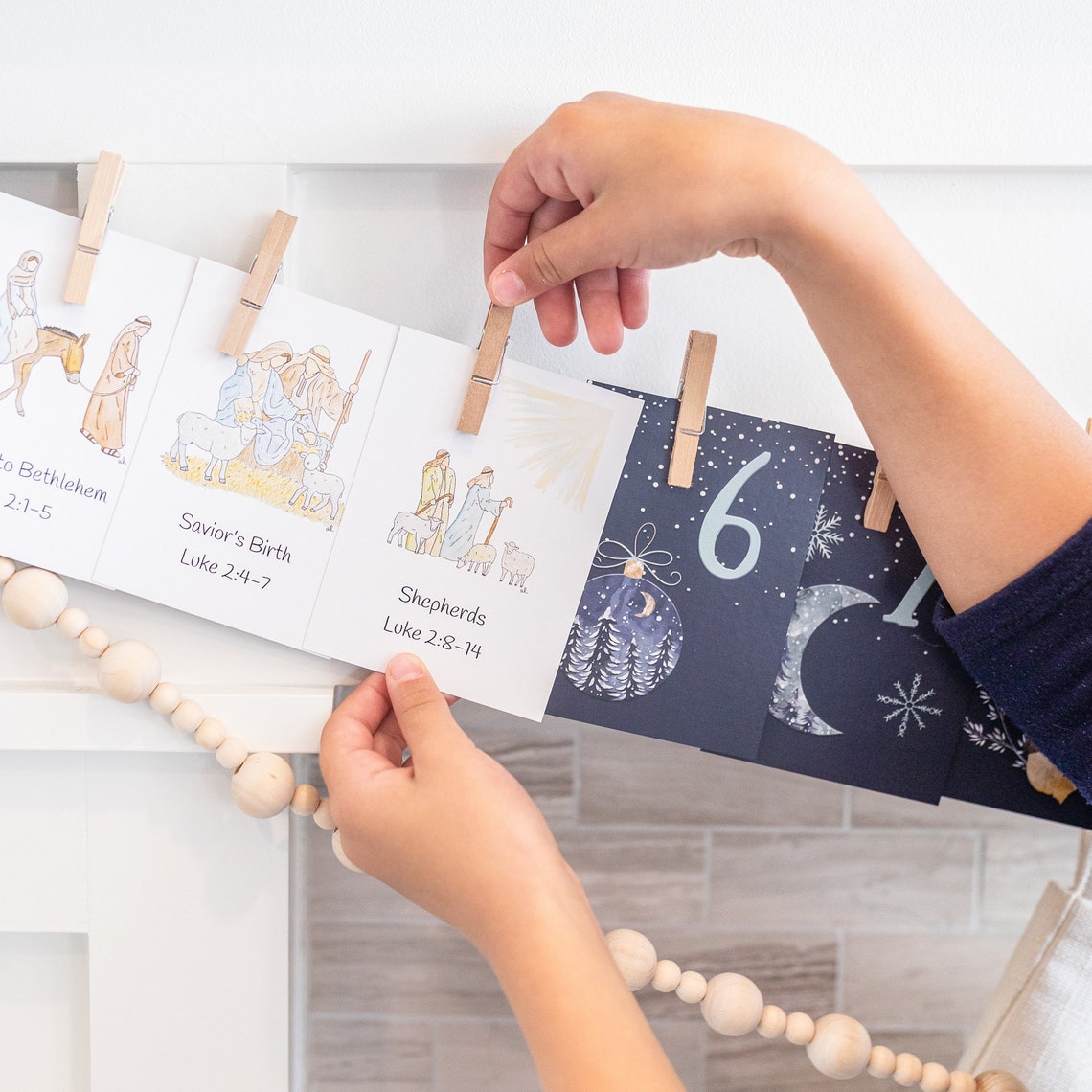 Advent Scripture Cards, Nativity Advent Calendar, Jesus Christ Advent ...