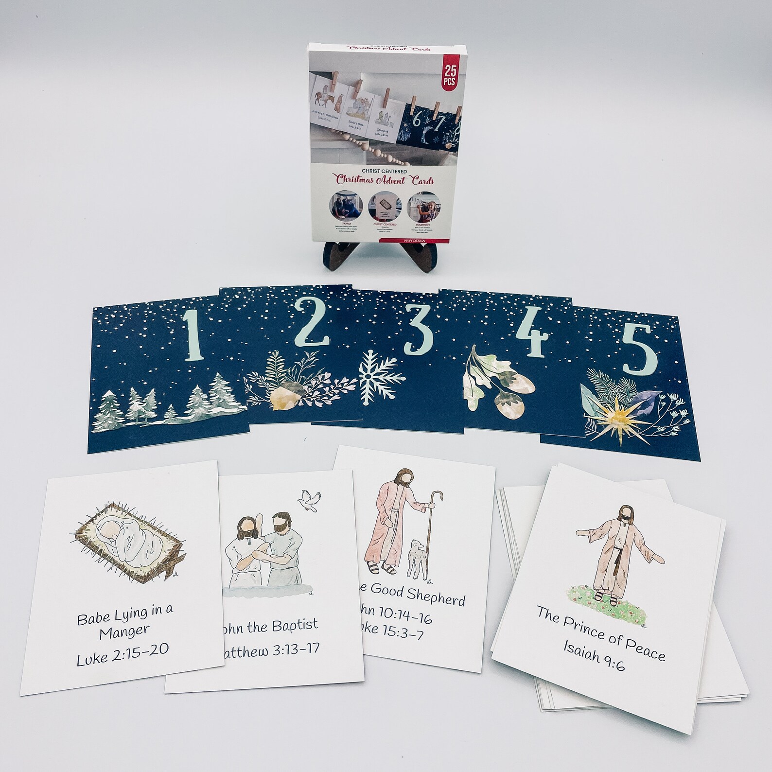 Advent Scripture Cards, Nativity Advent Calendar, Jesus Christ Advent ...