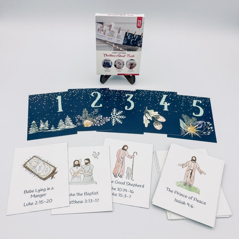 Advent Scripture Cards, Nativity Advent Calendar, Jesus Christ Advent ...
