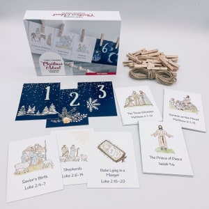 Advent Scripture Cards, Advent Calendar, Kids Advent Cards, Scripture ...