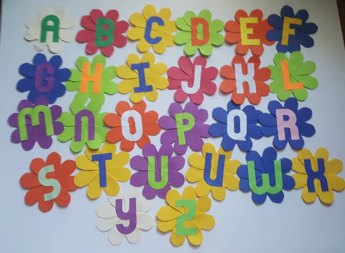 Alphabet Flowers - Etsy