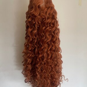 24 COPPER Red Orange Curly Wavy Lace Front Wig NEW - Etsy