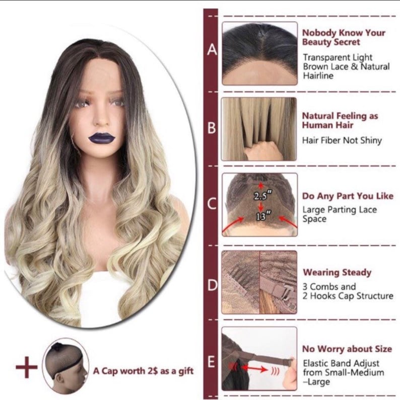 ALISSA 26 BLONDE Ombré Curly Lace Front Wig NEW | Etsy