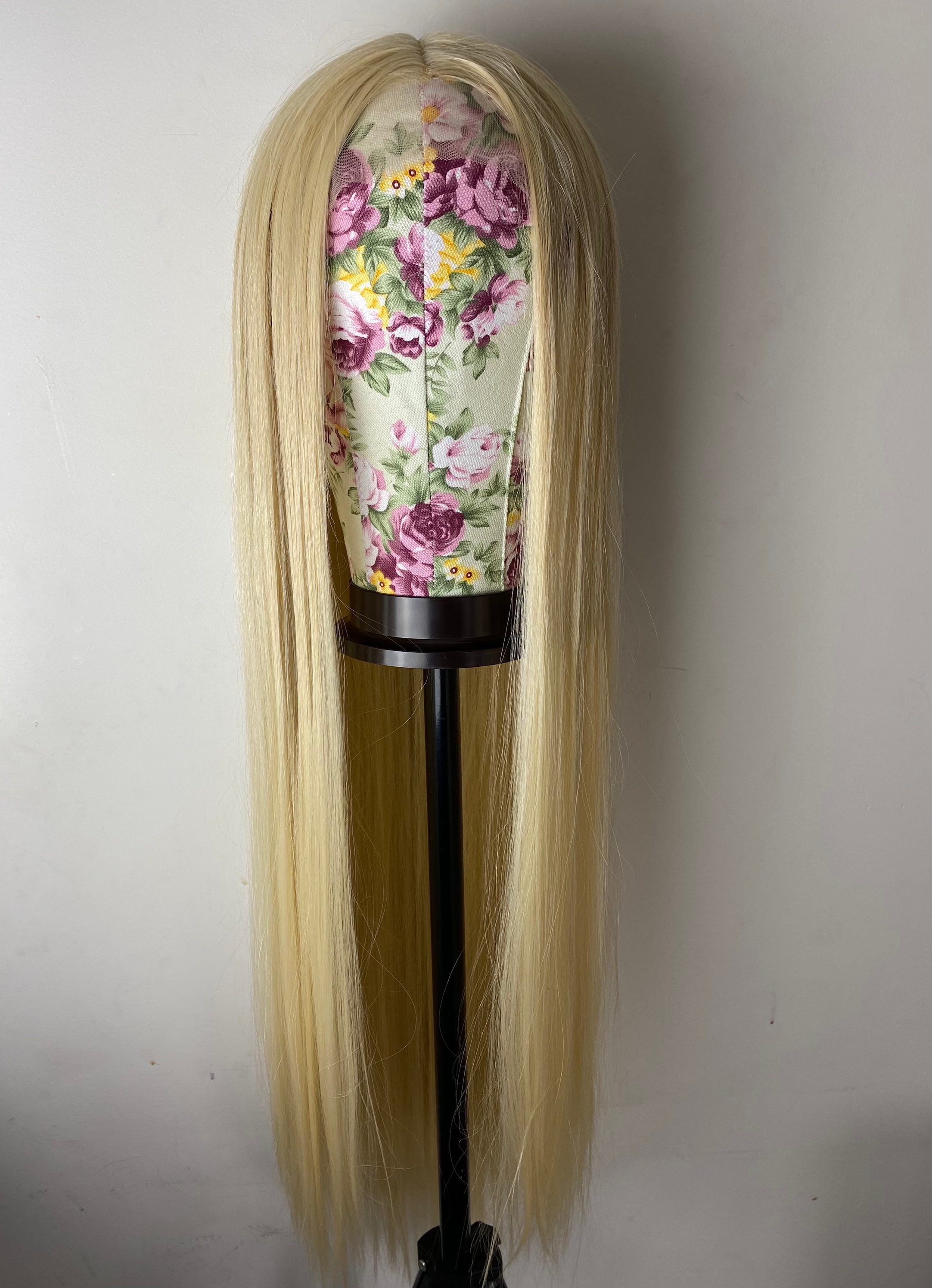 30 inch 613 BLONDE 6 lace part straight blonde long | Etsy