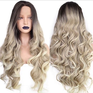 ALISSA 26 BLONDE Ombré Curly Lace Front Wig NEW | Etsy