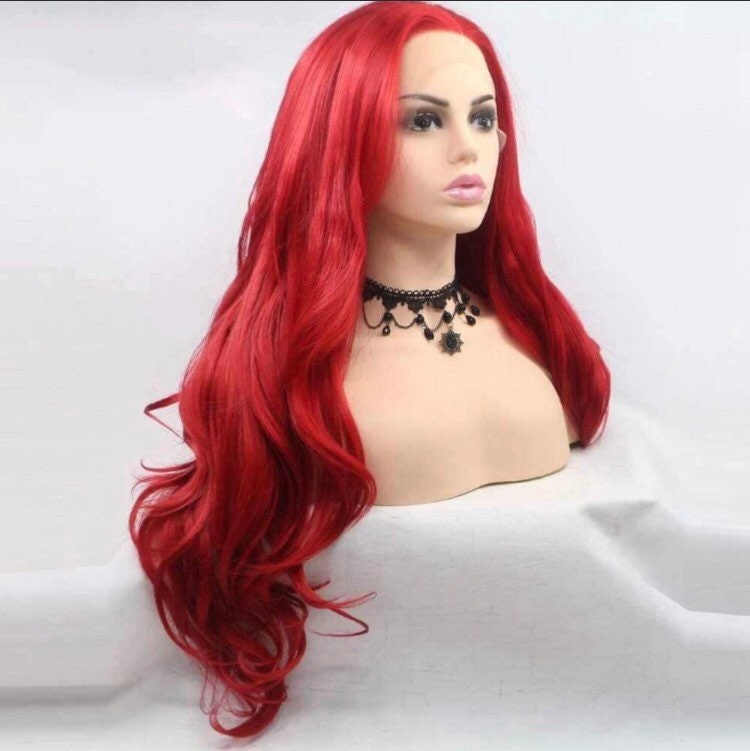 RED 24 Body Wavy Lace Front Wig NEW | Etsy