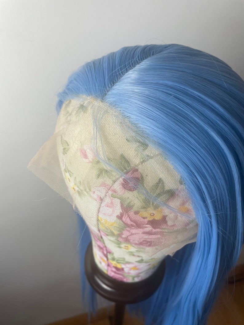 22 Blue Straight Middle Part Lace Front Wig NEW - Etsy