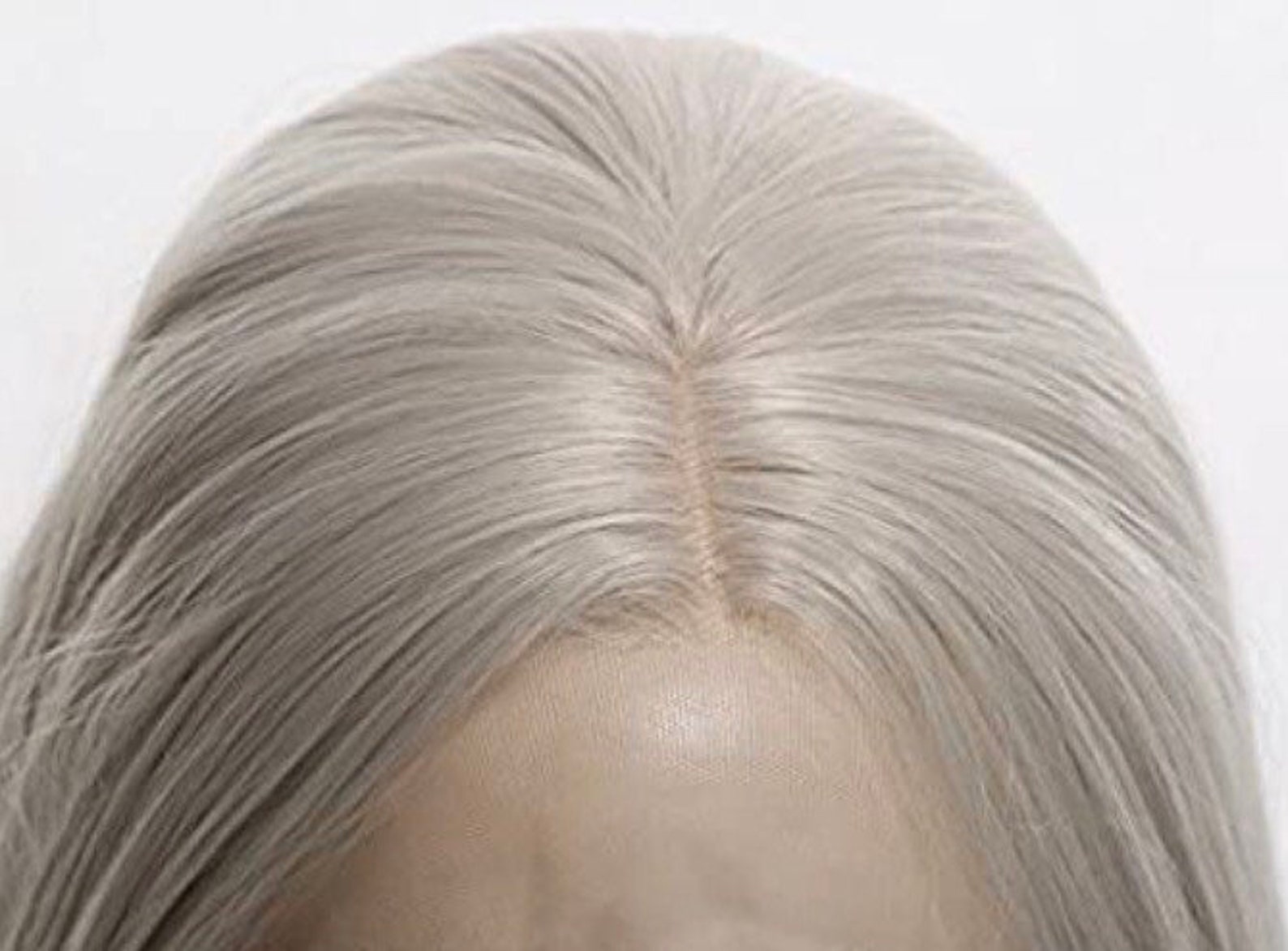 22 GREY Silver Natural Straight Lace Front Wig for Beautiful - Etsy
