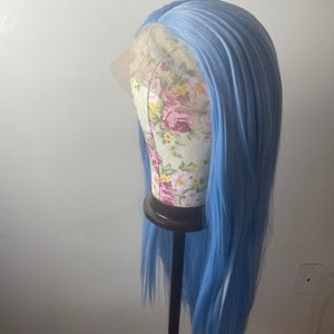 22 Blue Straight Middle Part Lace Front Wig NEW - Etsy