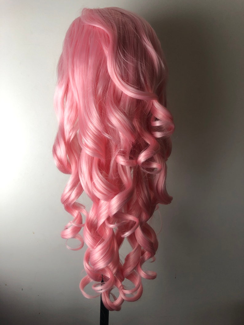 24 Pink Body Wavy Curly Lace Front Wig NEW - Etsy