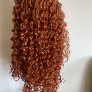 24 COPPER Red Orange Curly Wavy Lace Front Wig NEW - Etsy