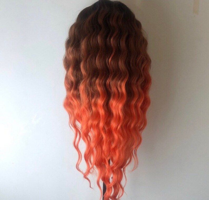 30 ORANGE Brown Ombre Celeb Status Wavy Crimp Style Lace - Etsy