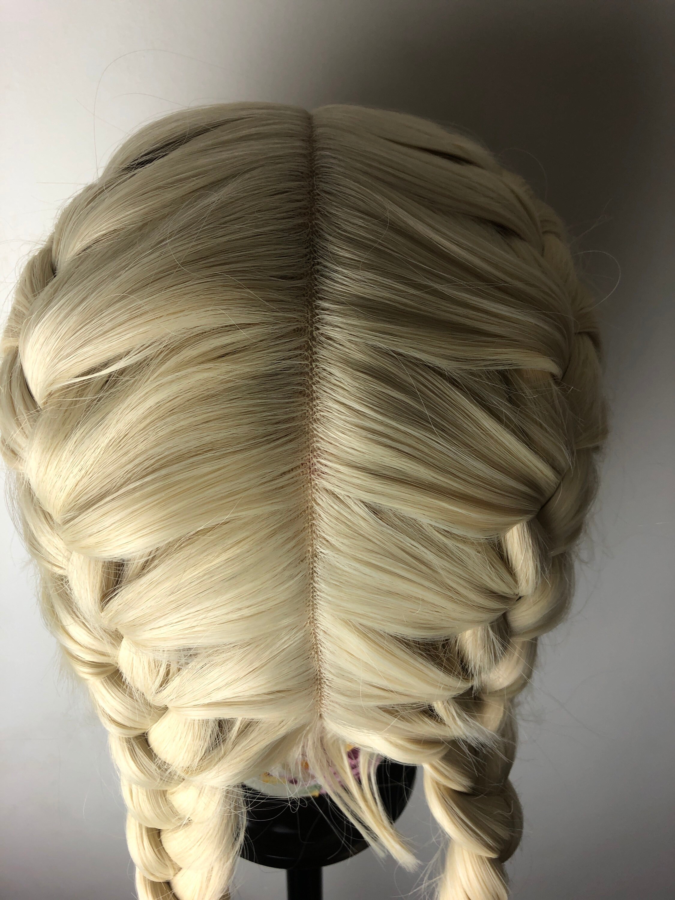 24 613 BLONDE Dutch Braided Lace Front Wig NEW Pre Plucked | Etsy