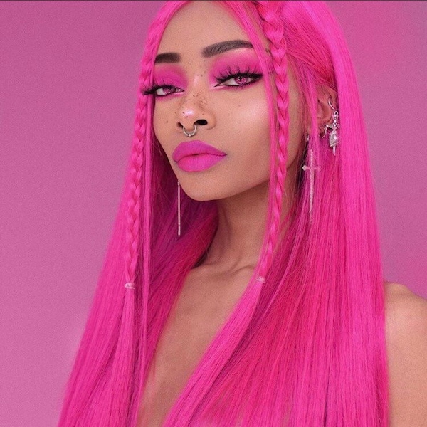 Hot Pink Wig - Etsy