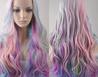 Colorful Wig - Etsy