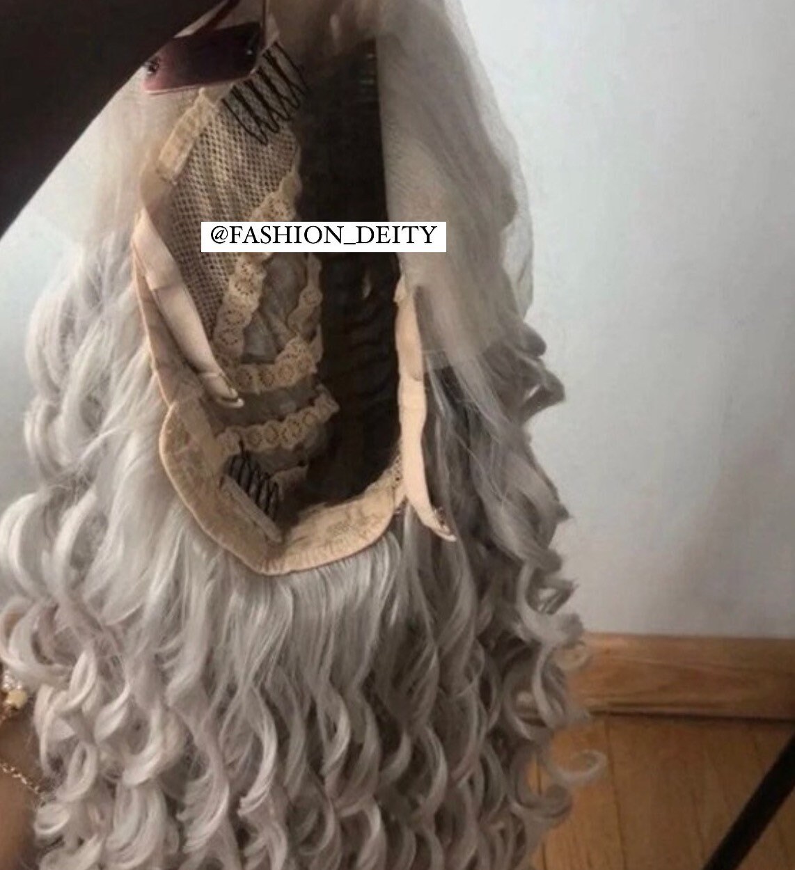 24 SILVER GREY Curly Lace Front Wig NEW - Etsy