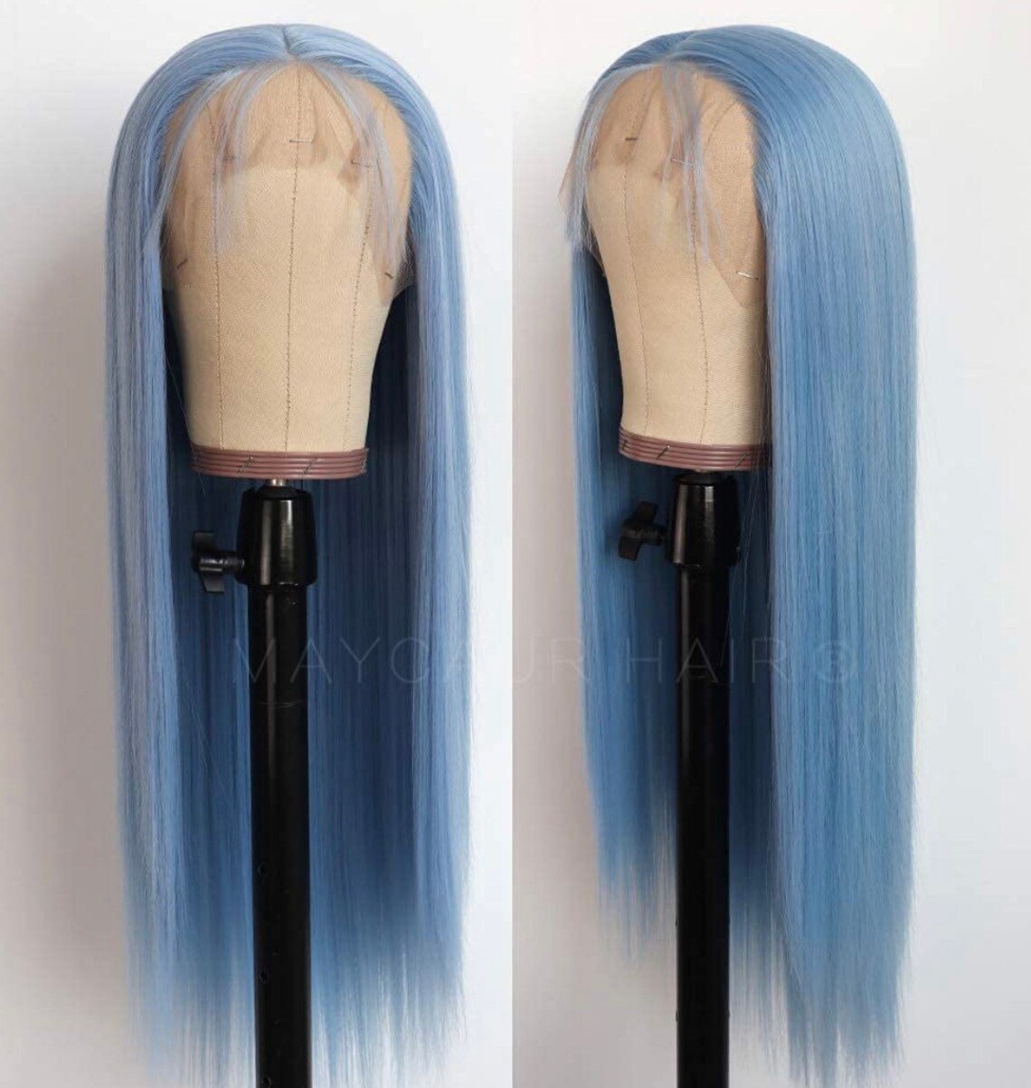 22 Blue Straight Middle Part Lace Front Wig NEW - Etsy
