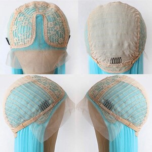 22 BABY Blue Straight Middle Part Lace Front Wig NEW - Etsy