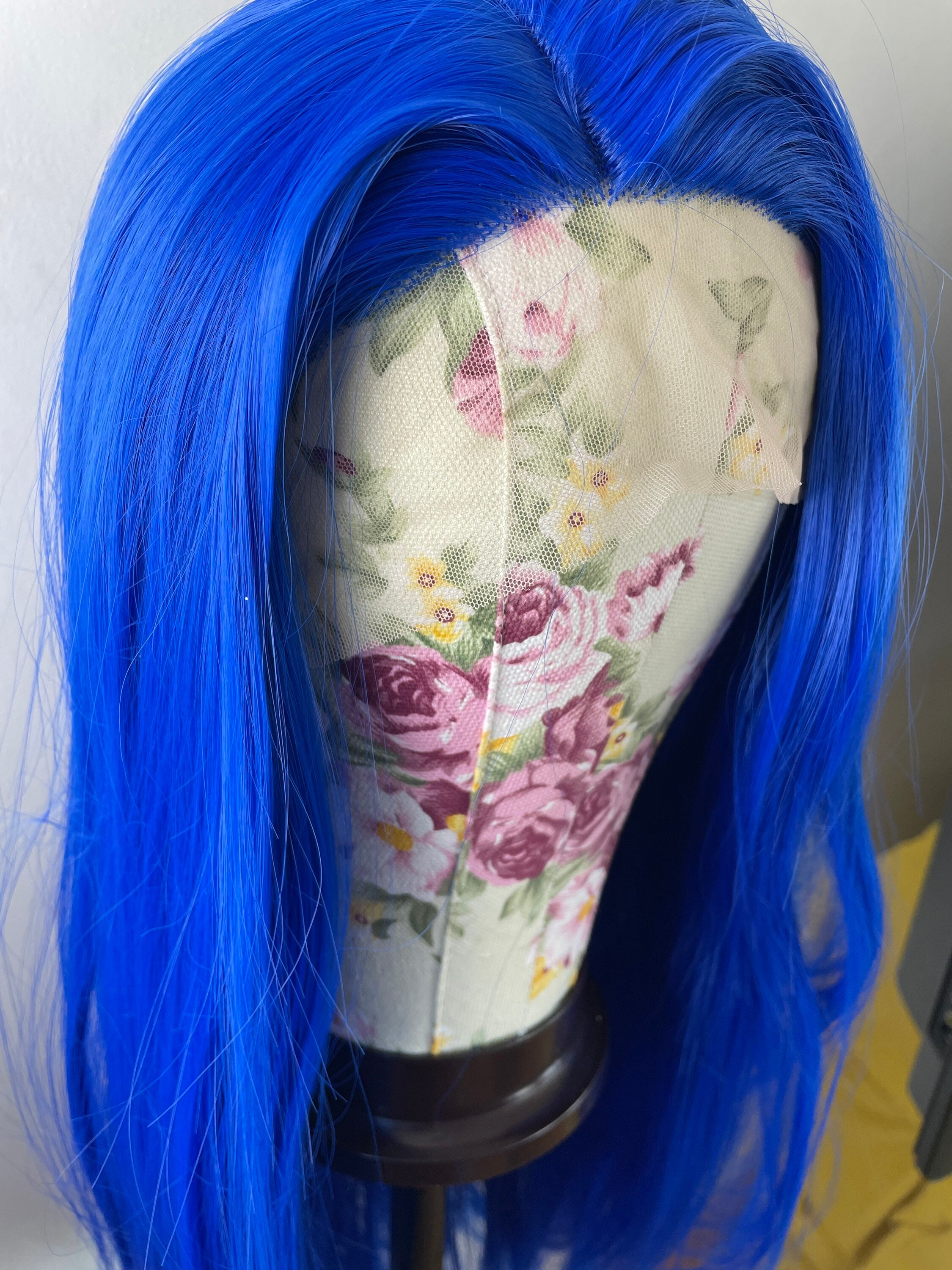 24 Blue Long Straight Lace Front Wig NEW - Etsy