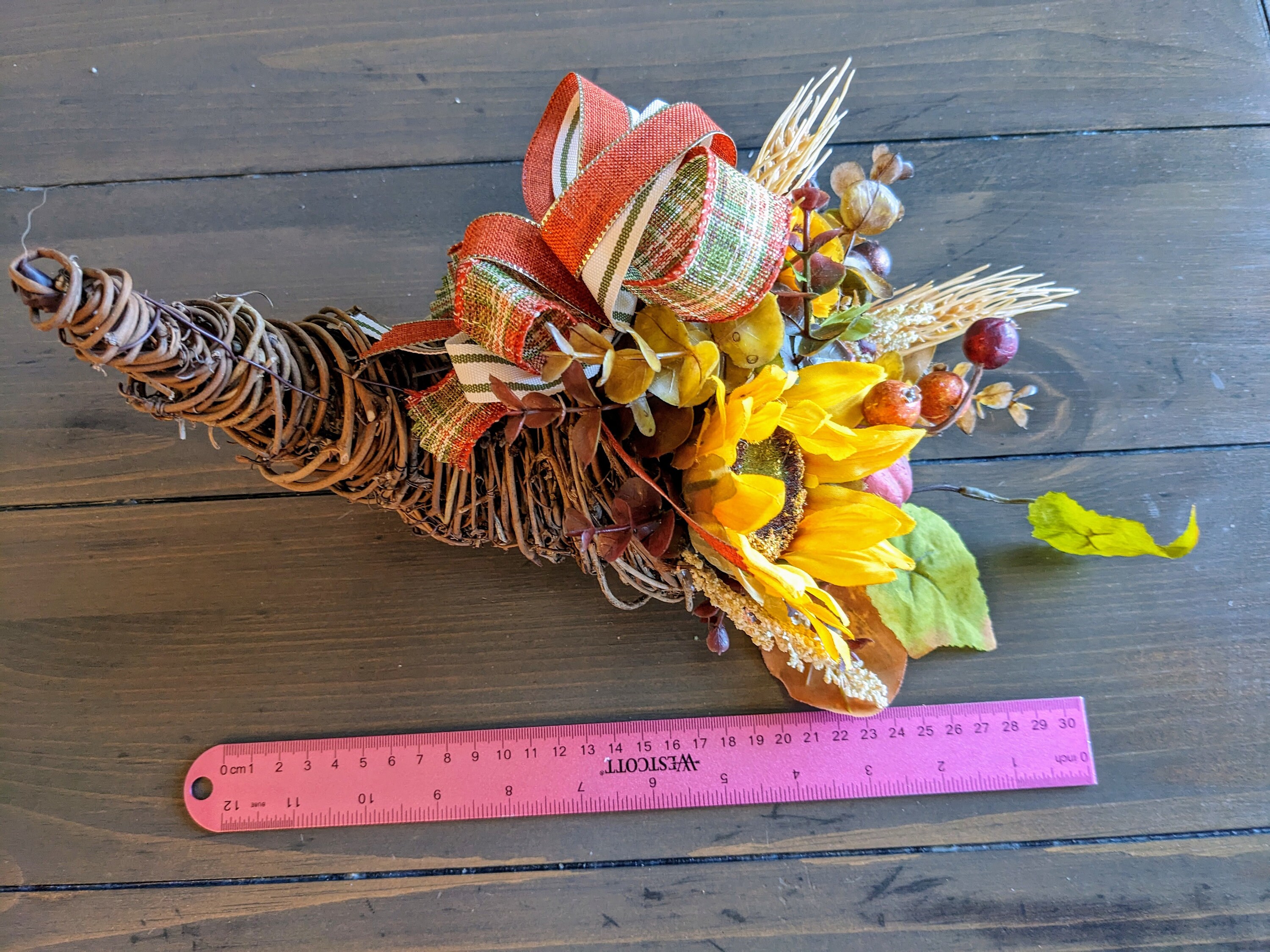 Cornucopia Mini Thanksgiving Horn of Plenty Centerpiece - Etsy