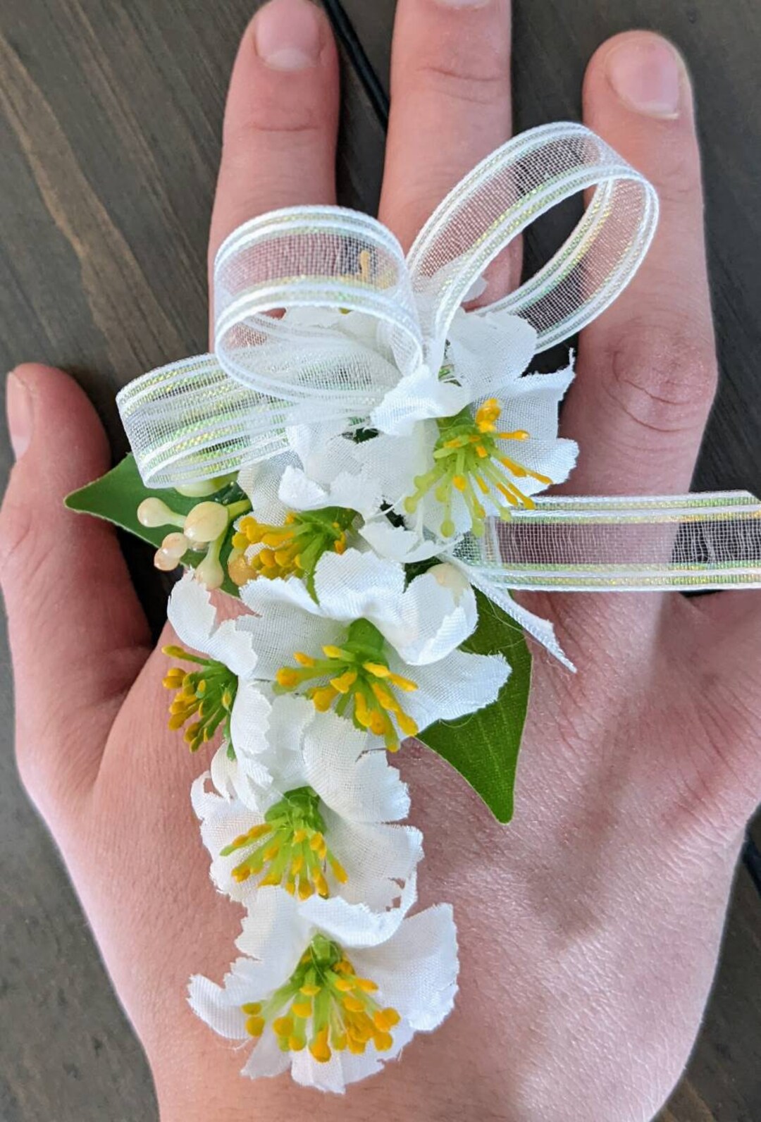 White Corsage Ring, Artificial - Etsy