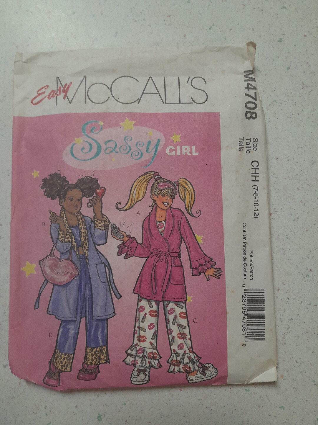Mccalls M4708 Sewing Pattern Girls Robe, Belt Tops, Pants, Bag and Eye ...