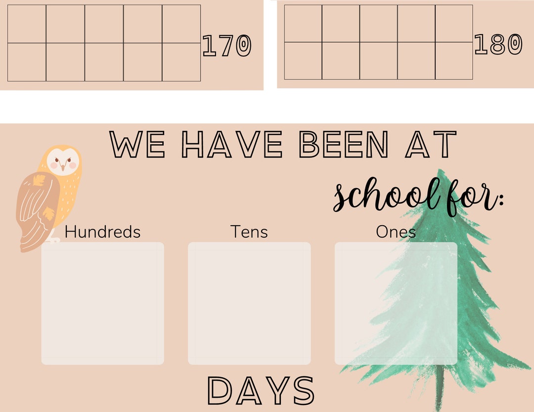 Days in School Tens Frames - Etsy