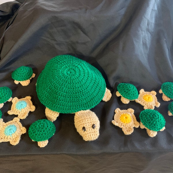Crochet Turtle Memory Game - Etsy
