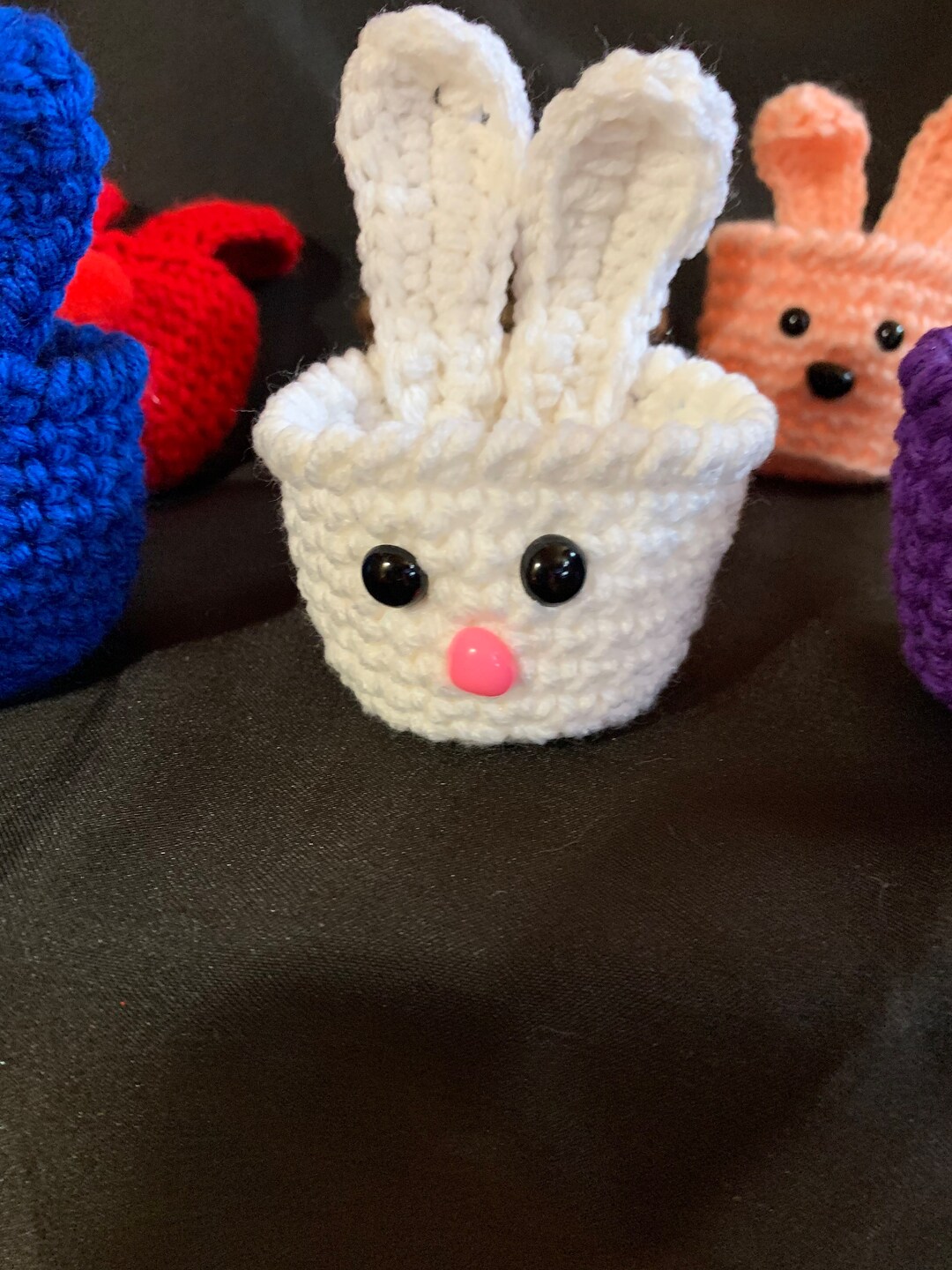 Mini Easter Bunny Basket. Easter Basket With Safety Eyes and Nose. - Etsy