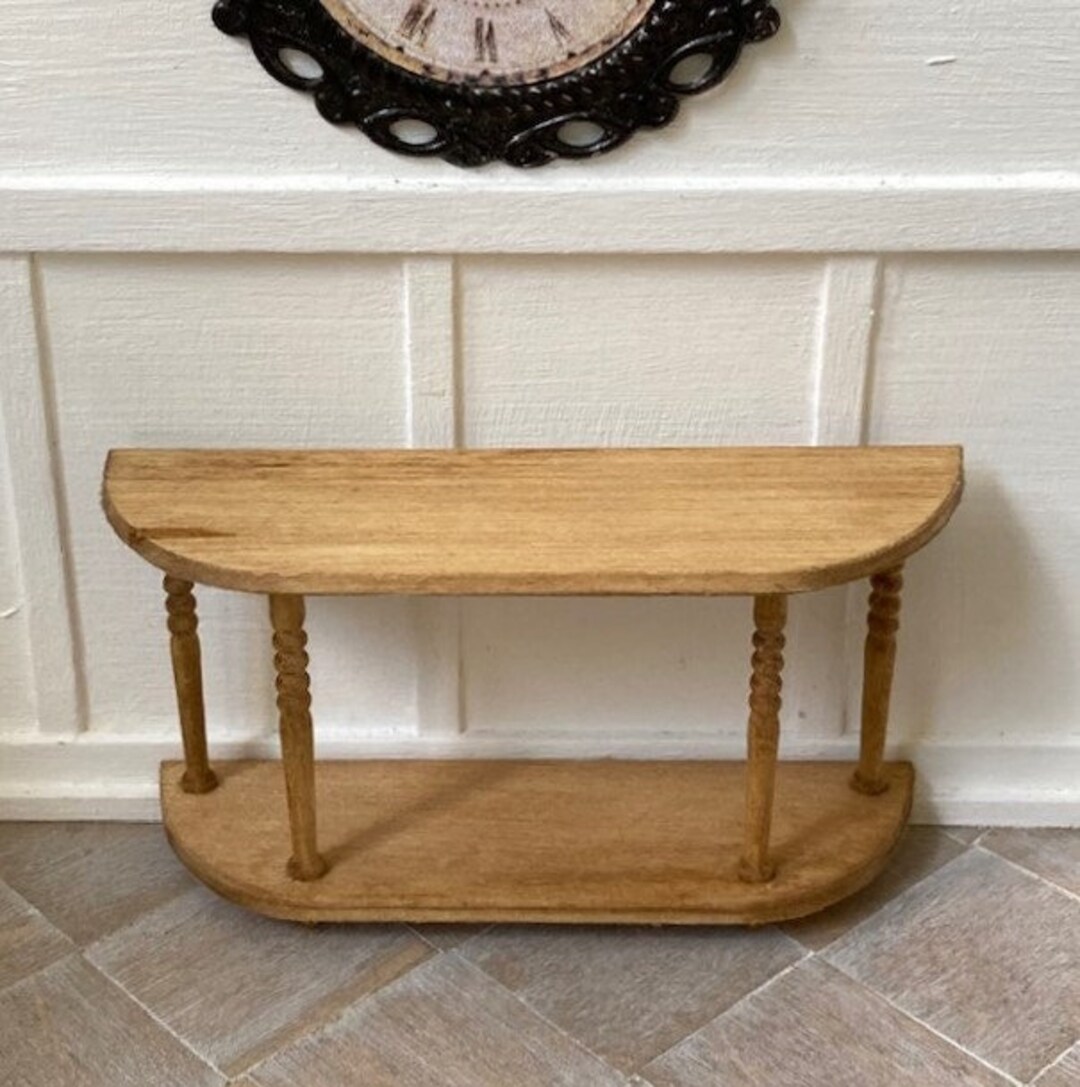 1:24 Scale Dollhouse Console Table, Miniature Console Table, Half Round ...