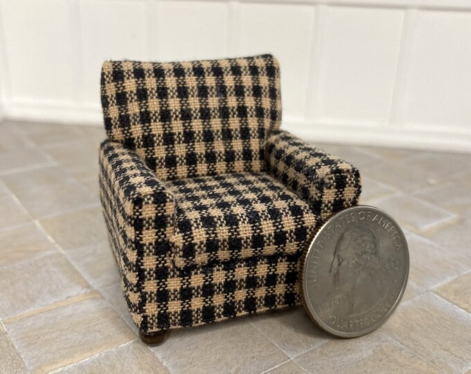 1:24 Scale Arm Chair, Half Scale Dollhouse Chair, 1 24 Scale Chair ...