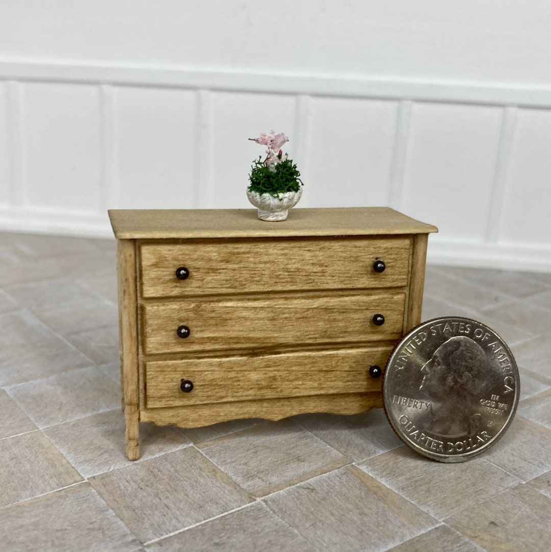 1:24 Scale Dollhouse Dresser, Half Scale Dresser, Dresser Drawer ...
