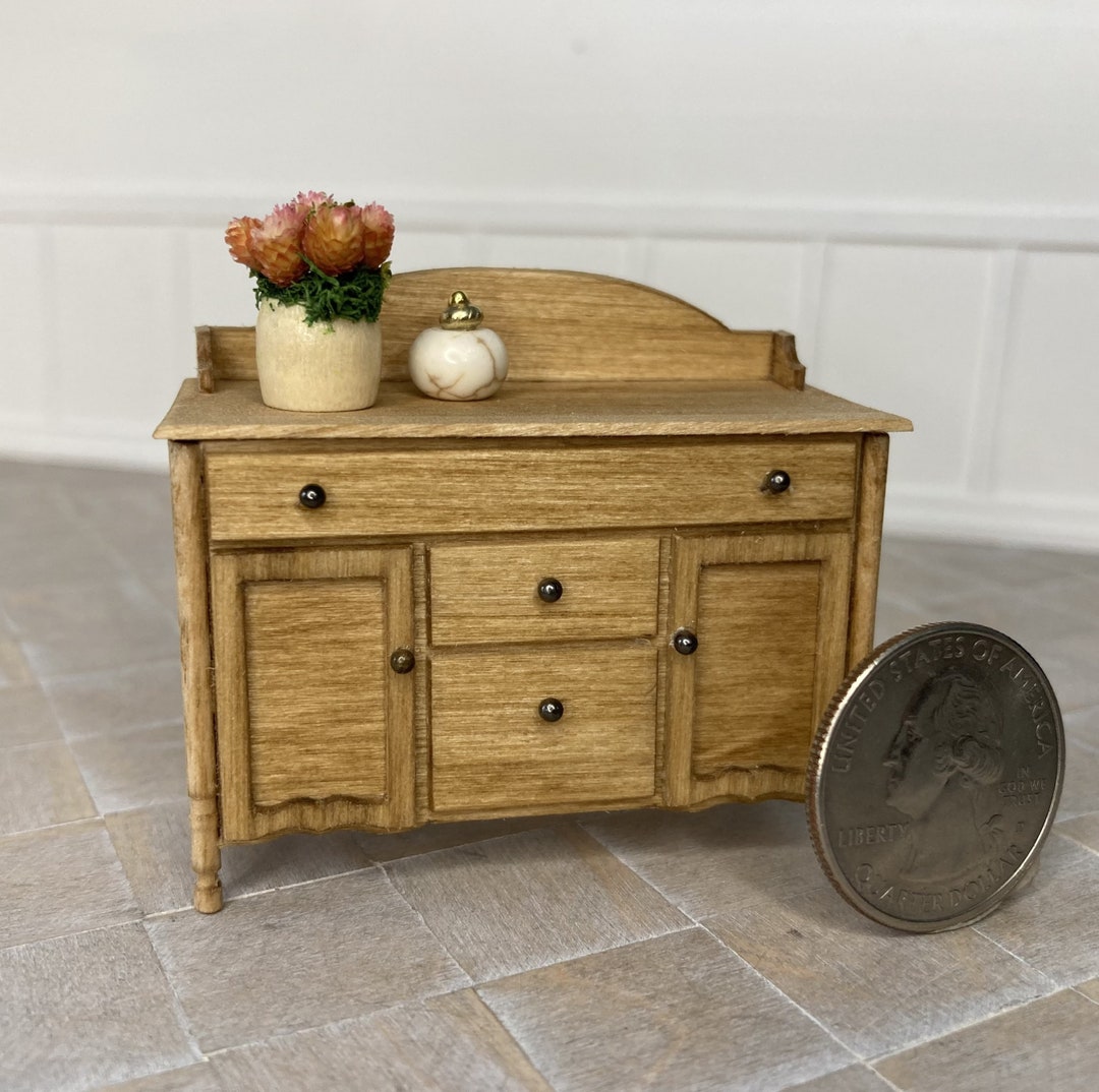 1:24 Dollhouse Dresser, Half Scale Dresser, Dry Sink, Console Table ...