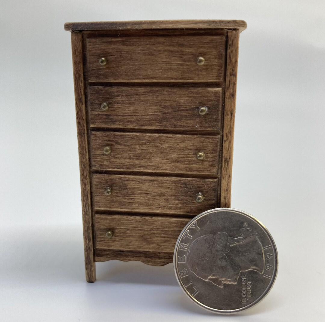 1:24 Dollhouse Dresser, Half Scale, Miniature Bureau, Tall Dresser ...