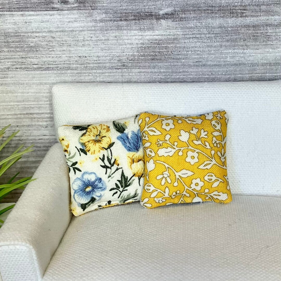 1:12 Scale Dollhouse Pillow, Miniature Pillow, Throw Pillow, Decorative ...