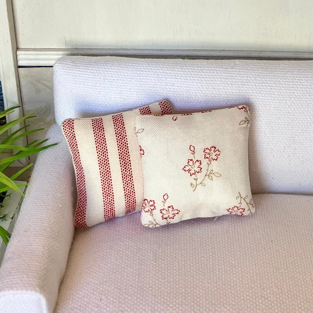1:12 Scale Dollhouse Pillow, Miniature Bead Pillow, Throw Pillow ...