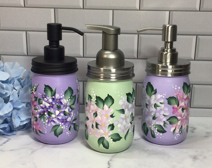 Spring Soap Pump, Hand Painted Floral Easter Pastel Soap Dispenser ...