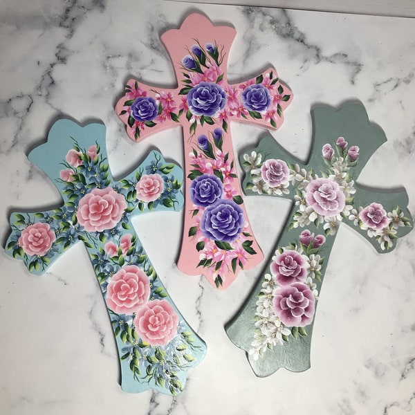 Painted Cross - Etsy