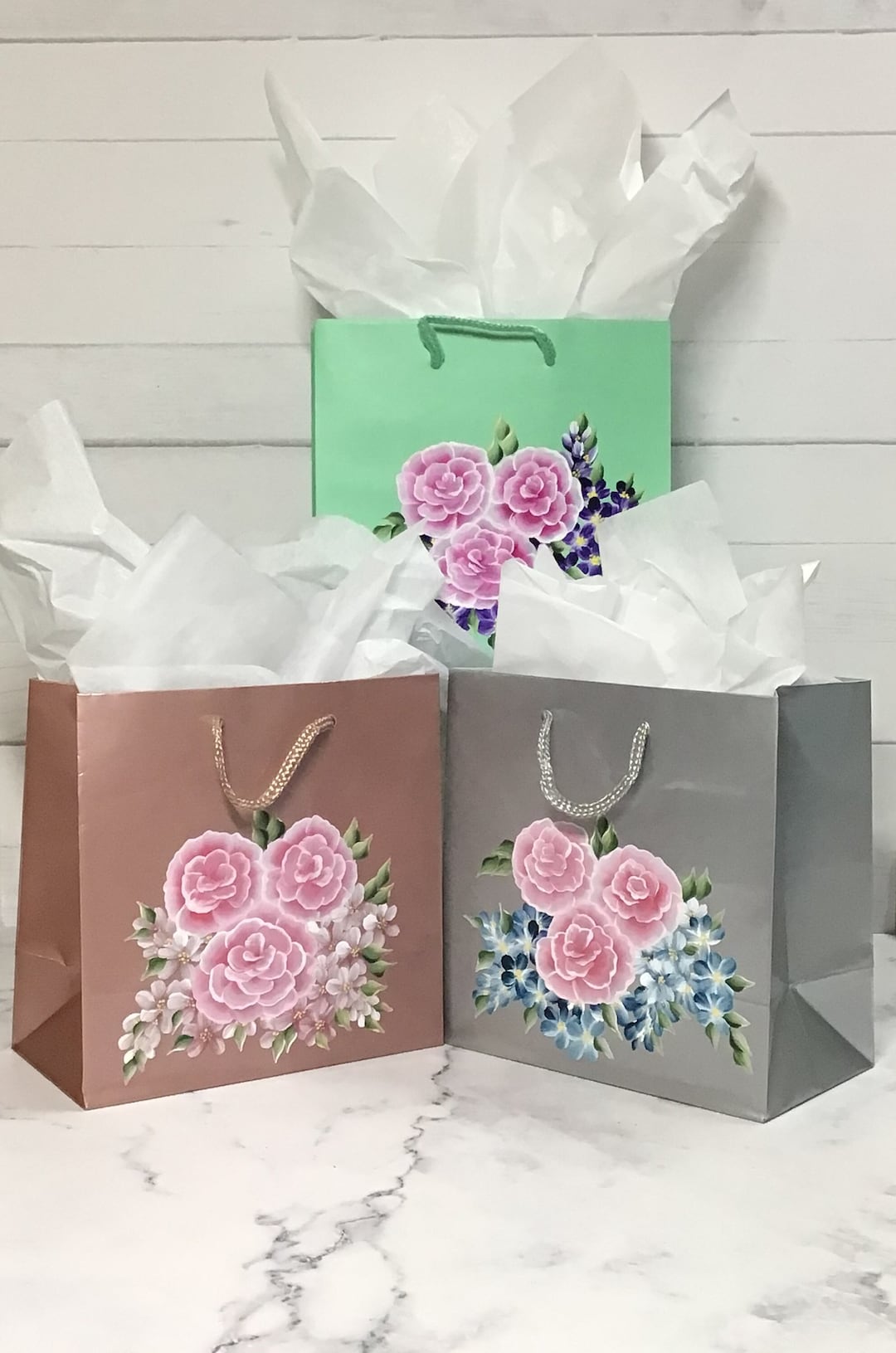 Painted Gift Bags, You Choose the Color. Perfect for Mother's Day Gift ...