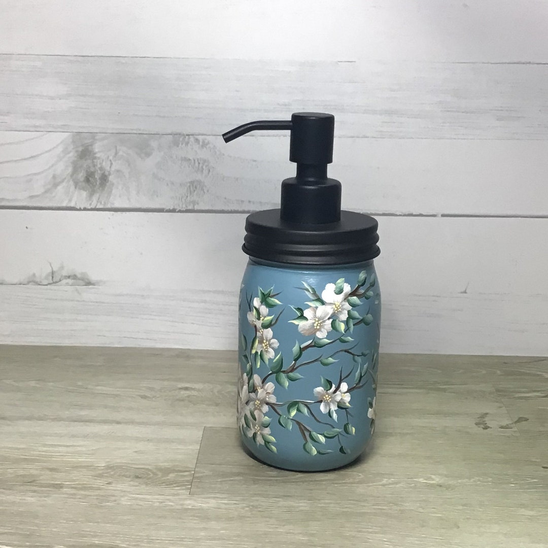 Floral Soap Dispenser in Farmhouse Blue, Great Valentine's, Mother's ...