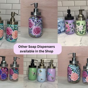 Floral Spring Soap Pump, Hand Painted Floral Easter Soap Dispenser ...