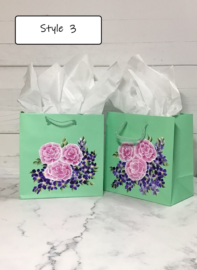 Painted Gift Bags, You Choose the Color. Perfect for Mother's Day Gift ...